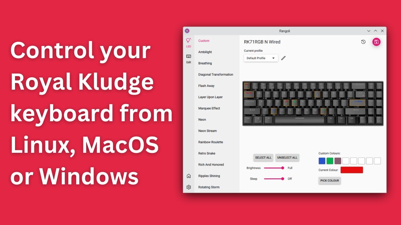 Rangoli - Cross Platform Software for Royal Kludge keyboards - YouTube