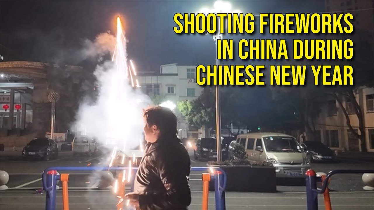 Shooting Fireworks in China During Chinese New Year - YouTube