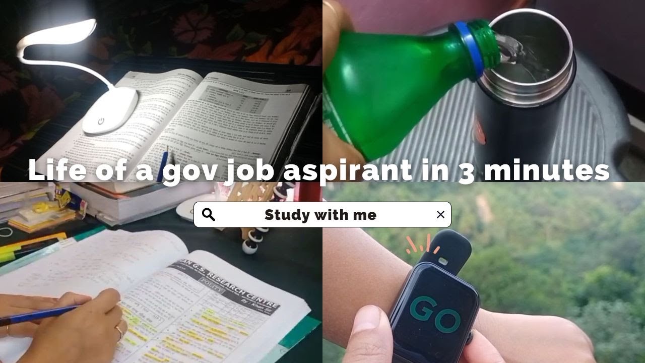Life of a govt job aspirant in 3 minuts 🕒|| study vlog 📚💯 - YouTube