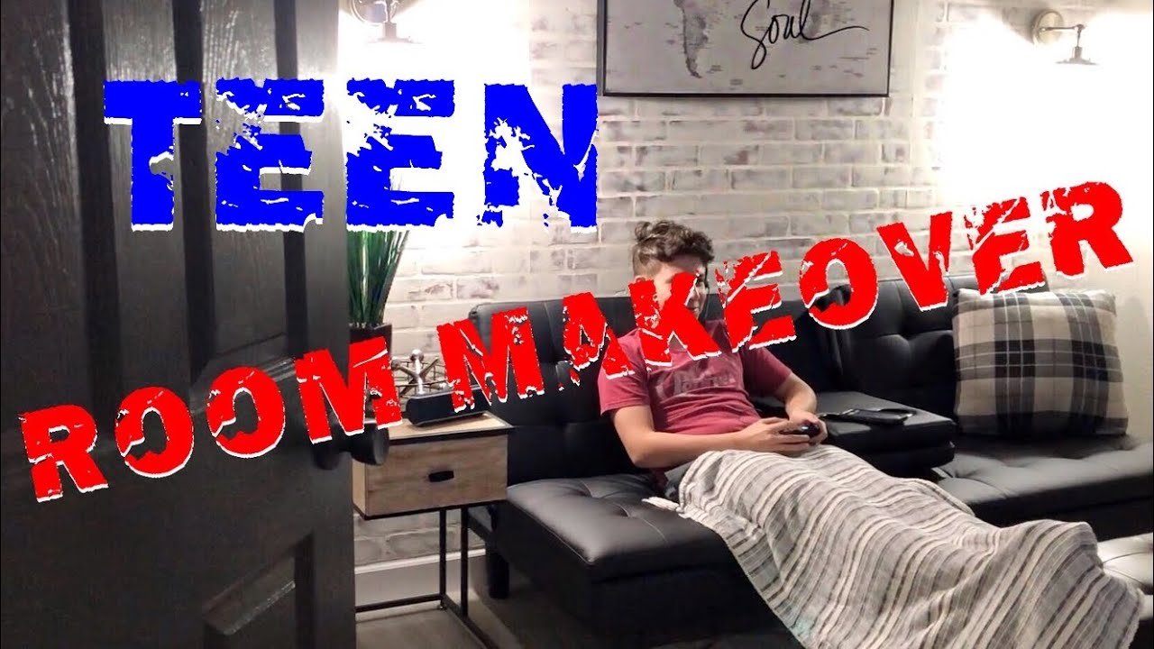ROOM MAKEOVER FOR OUR SON - YouTube