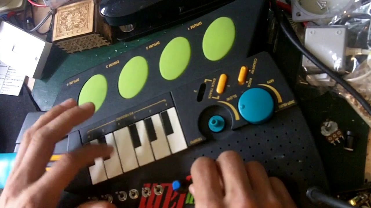 Circuit bent One man Jam Toy Guitar by Psychiceyeclix - YouTube