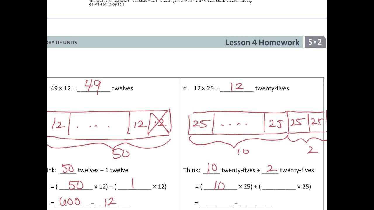 Grade 5 Module 2 Lesson 4 pages 22 through 24 answers - YouTube