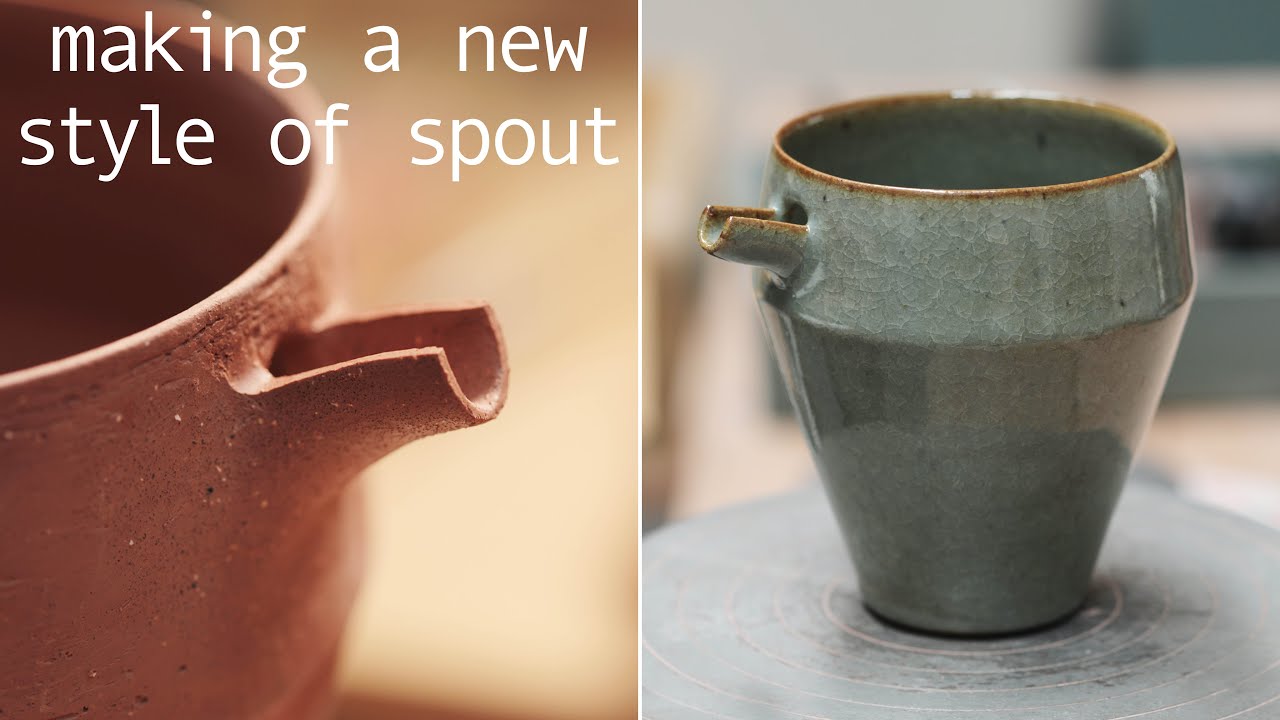 Making a Pourer with a Thrown Spout - YouTube