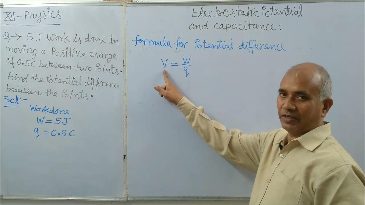 5J work is done in moving a positive charge of 0.5C between two points ...