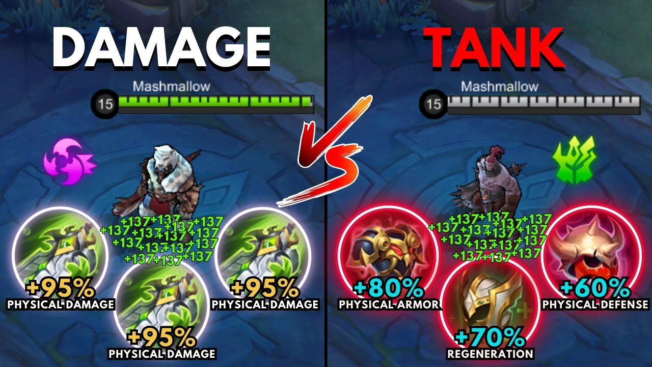 Balmond Full Damage Build vs Balmond Tank Build - YouTube