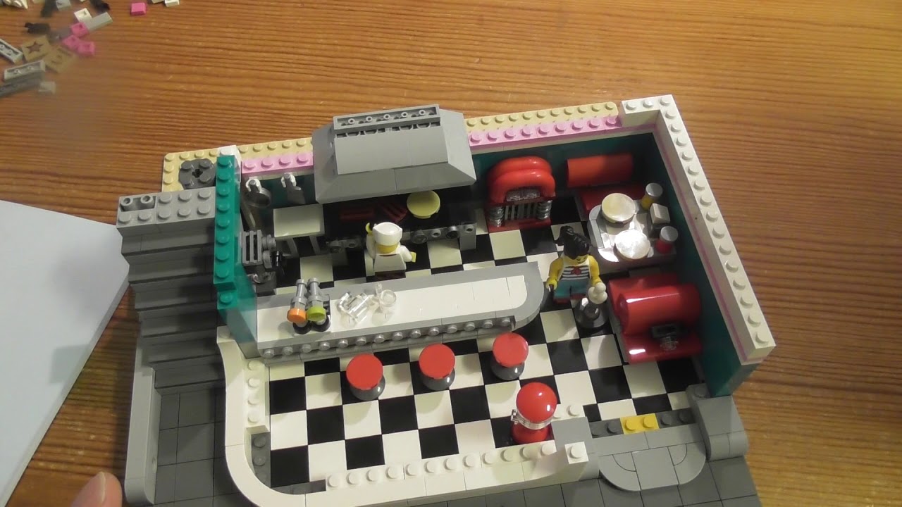 Building Lego Creator Downtown Diner #SET 10260 PART 2 - YouTube