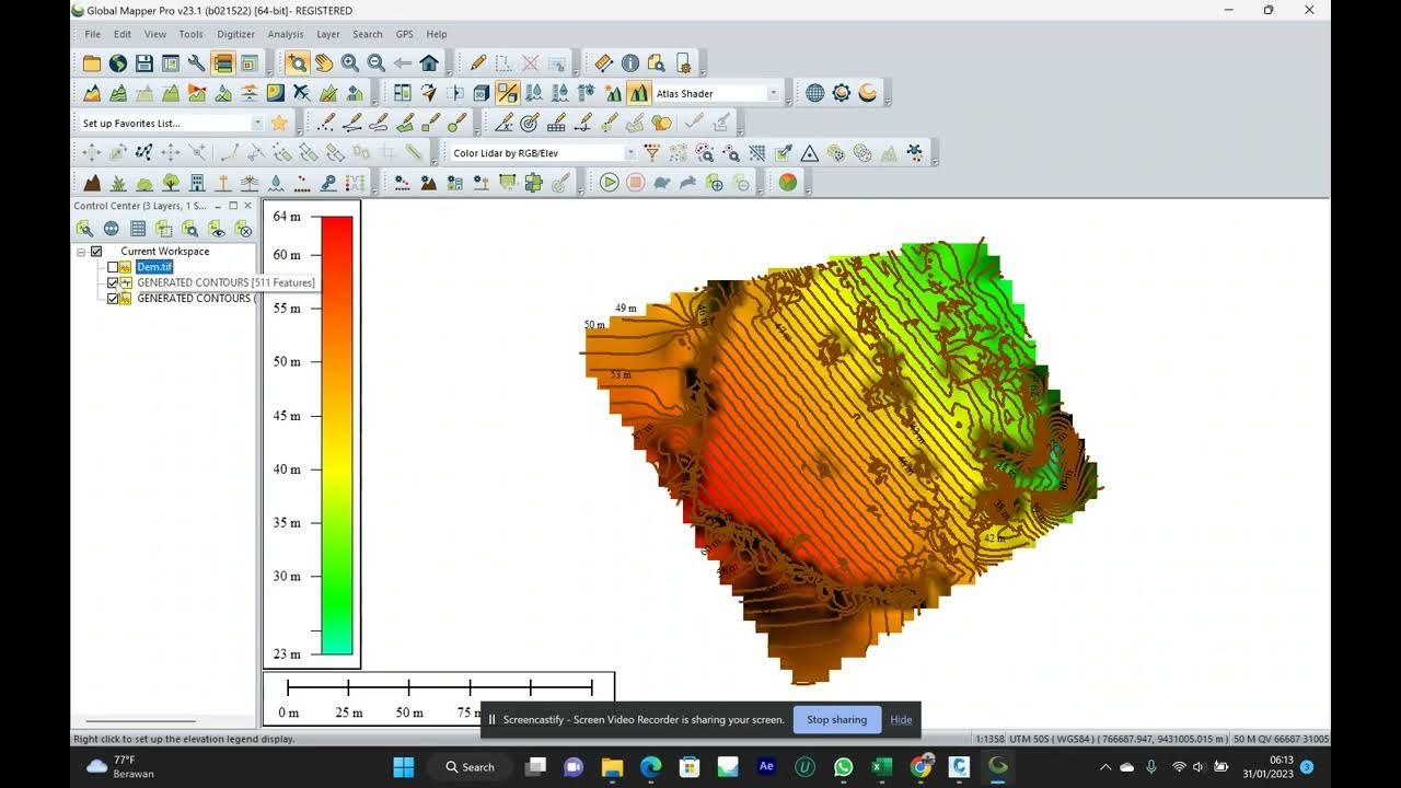 Create Point X Y Z ( Data Ukur ) dari Dem menggunakan Global Mapper - YouTube