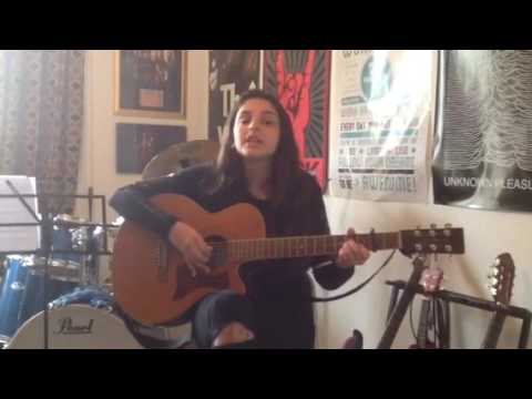 Antonia Saunders singing and playing acoustic version of Somewhere over ...