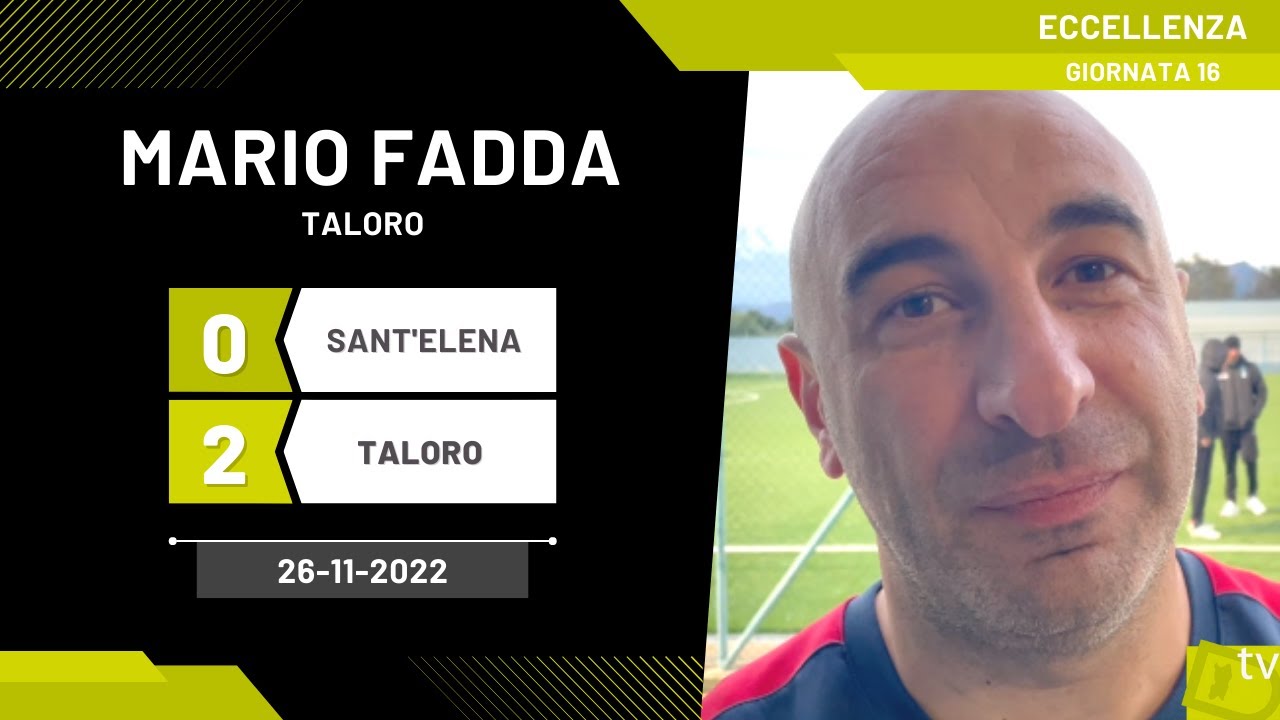 Mario Fadda allenatore Taloro 26-11-2022 - Diario Sportivo - YouTube
