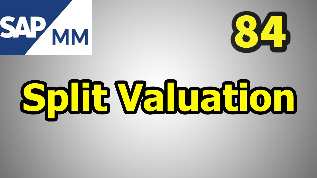 87-SAP MM Free Course: What is Split Valuation - YouTube