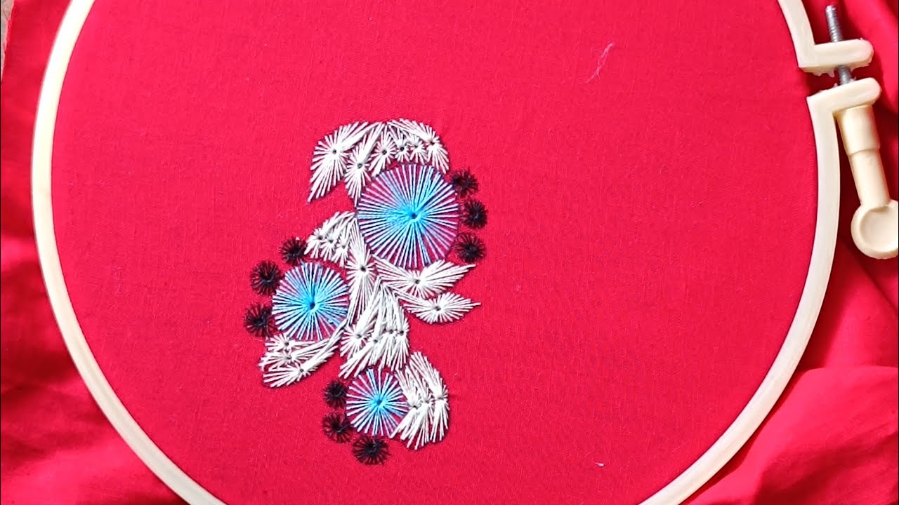 LIVE Bottom hole stitch, Embroidery stitch designe,hand niddle work ...