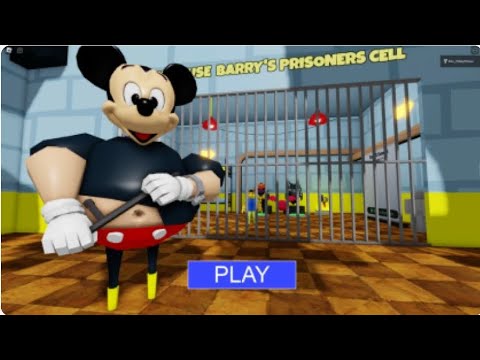 Mickey Mouse Prison Escape in Roblox 😱 (Barry’s Prison Run Obby Funny ...