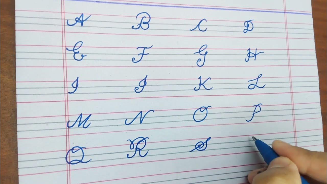 How to Write Capital Letters in English | Cursive writing A to Z ️🌟 ...
