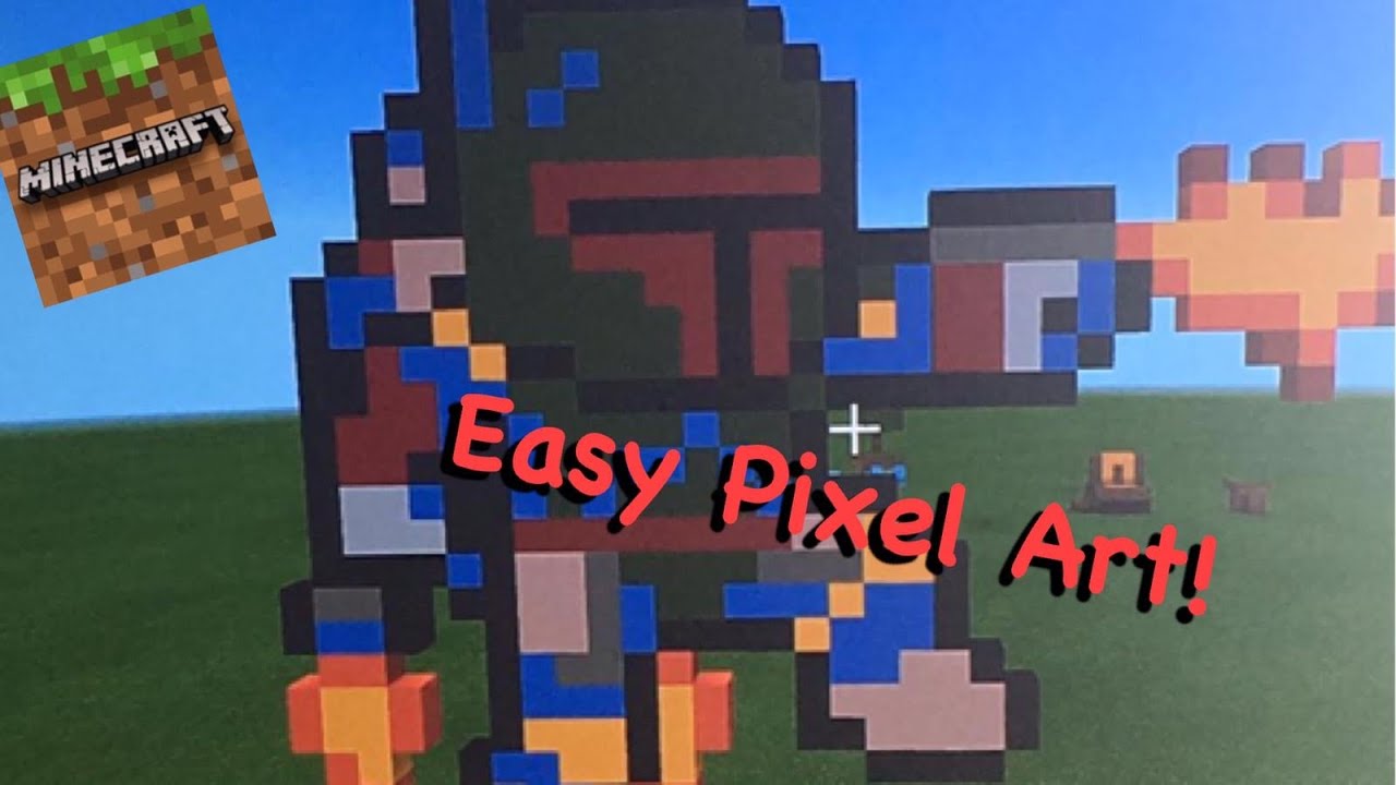 Boba Fett Minecraft Pixel Art Tutorial - YouTube