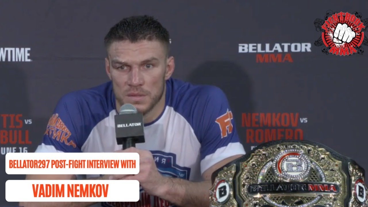 BELLATOR 297 Post-Fight Interview With Vadim Nemkov | FightbookMMA ...