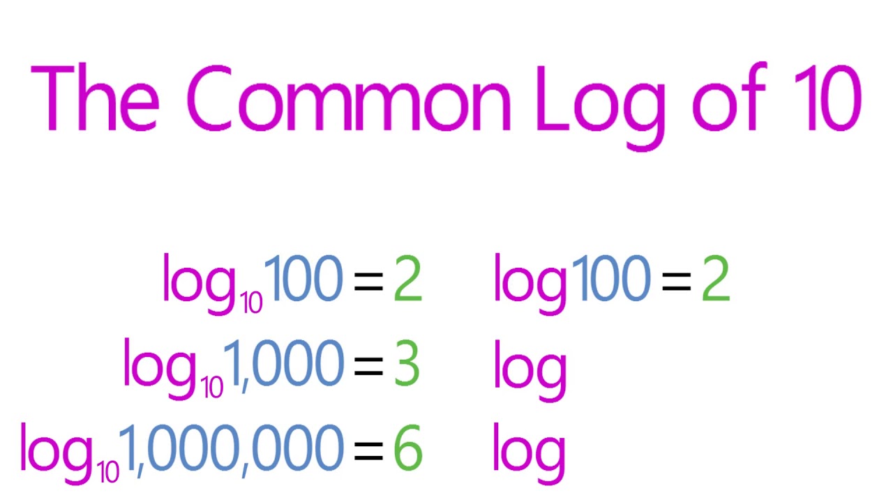 LOG1 Lesson 05 The Common Logarithm of 10 - YouTube