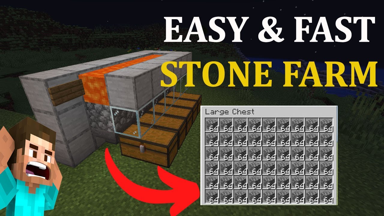 Minecraft easy stone farm 1.19 | minecraft - YouTube