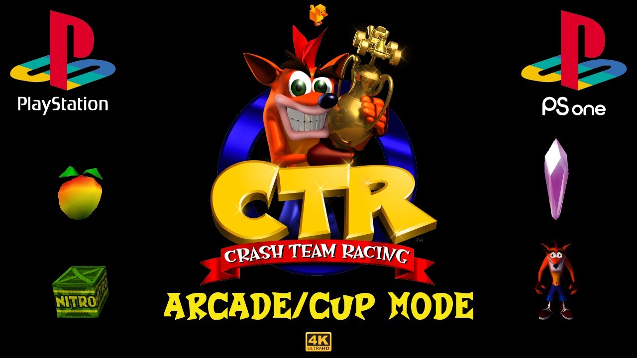 Crash Team Racing (1999) Arcade/Cup Mode (Easy, Medium & Hard ...