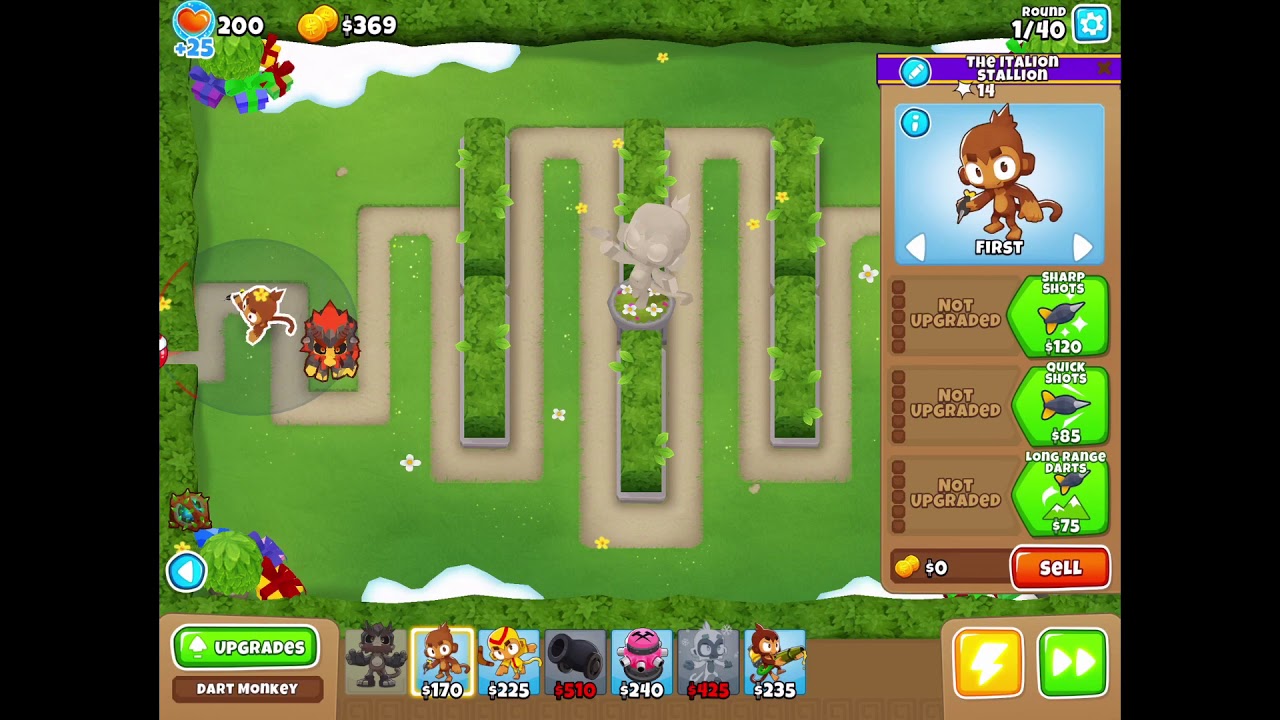 1-40 Primary Monkeys and heroes only | Bloons Tower Defense 6 - YouTube