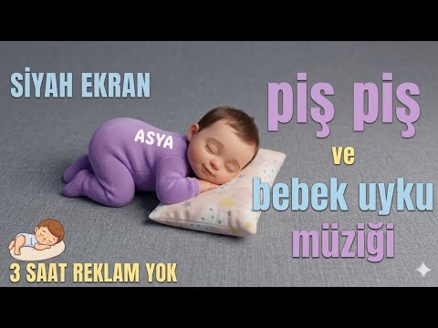 Pış Pış Ninni 🌑 | 3 Saat Siyah Ekran Derin Uyku 😴 (Reklamsız)