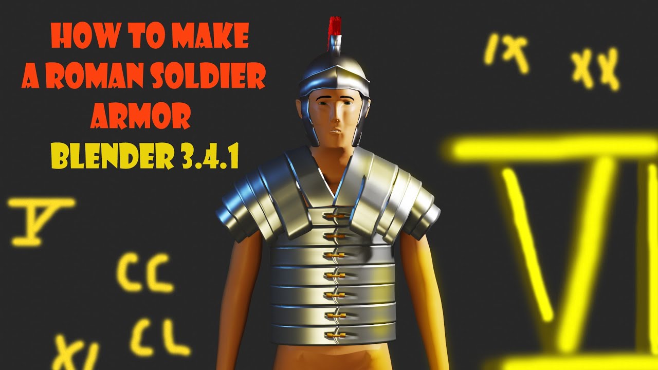 How to make roman soldier armor Blender 3.4.1 - YouTube