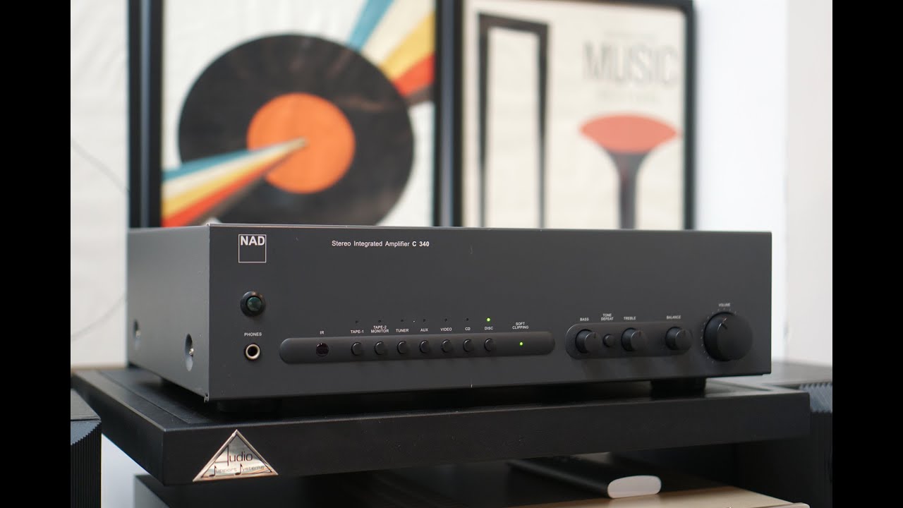 NAD C340 British Stereo Amplifier 50W per channel - YouTube