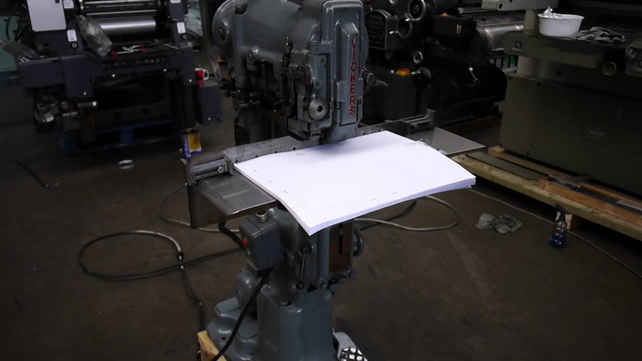 Vickers Armstrong wire stitcher for sale # 1980 - YouTube