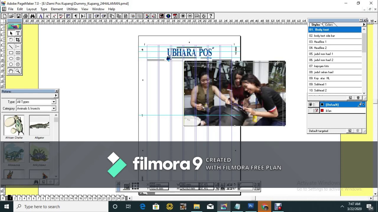 Tutorial Layout Koran dengan Page Maker 7.0 - YouTube