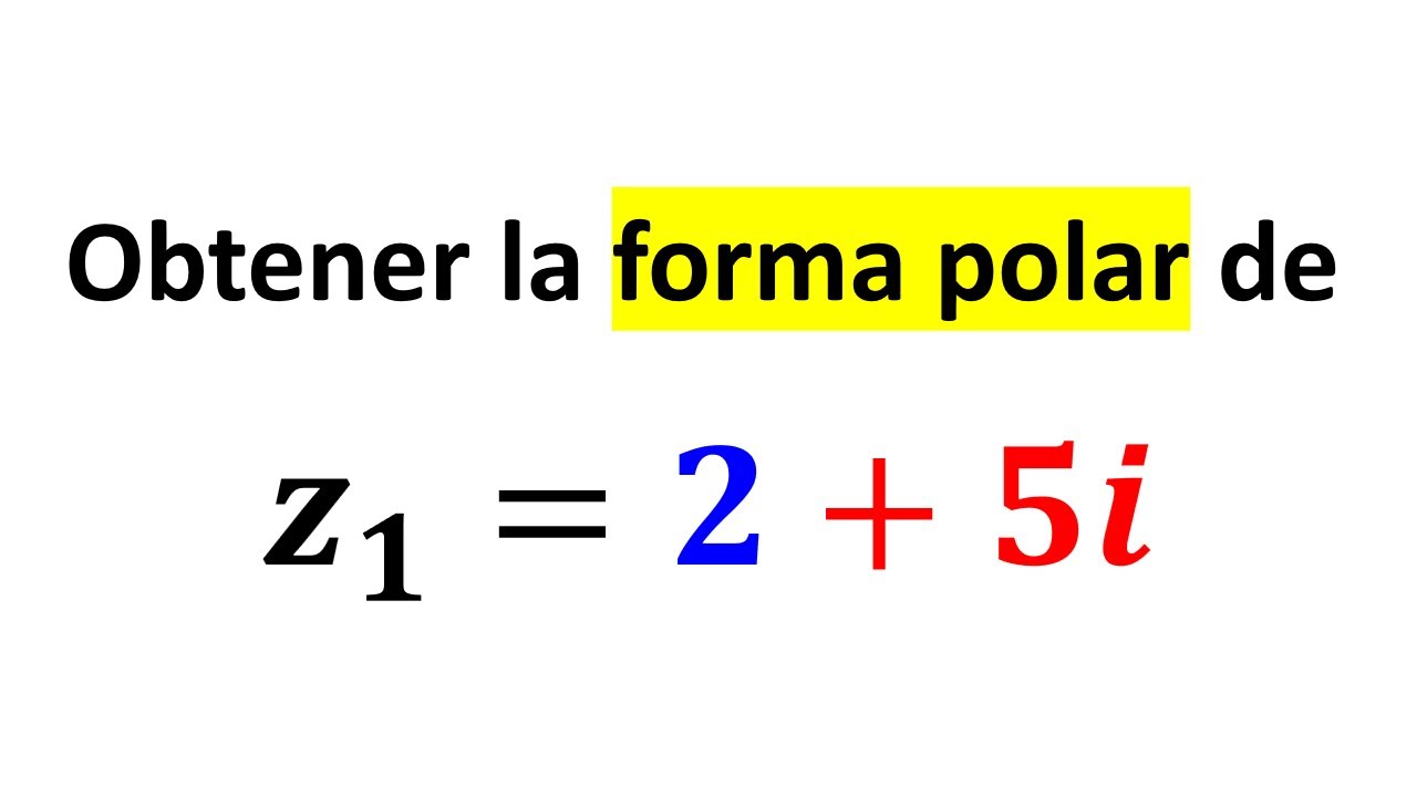 Números Complejos. Forma Binómica a Forma Polar. Ejercicio 1 - YouTube