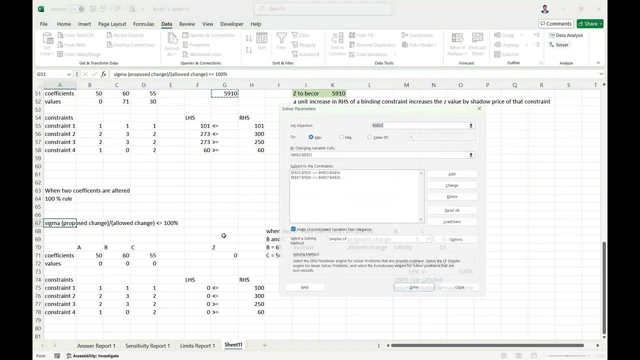 LPP and Sensitivity Analysis Part 2 - YouTube