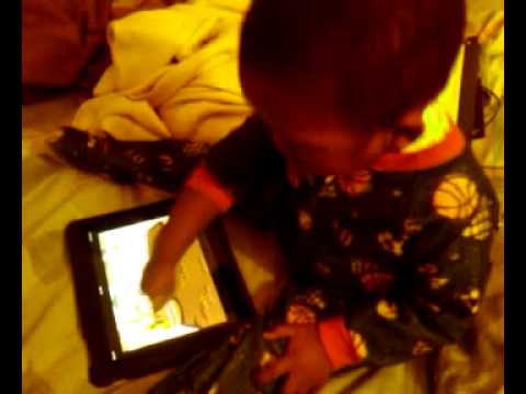 Elijah playing Scouts ABC garden on iPad - YouTube