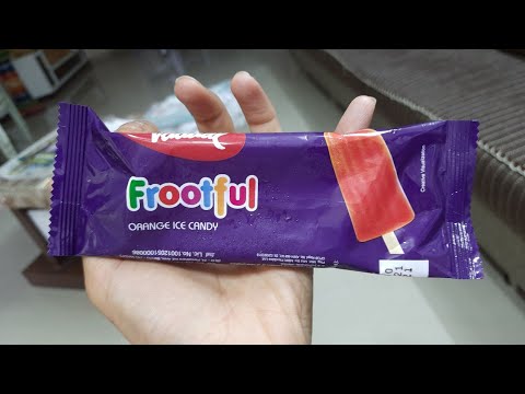 Vadilal Frottiful ORANGE ICE CANDY full review price and taste - YouTube