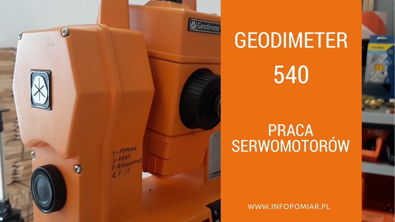 Geodimeter 540 - praca serwo - YouTube