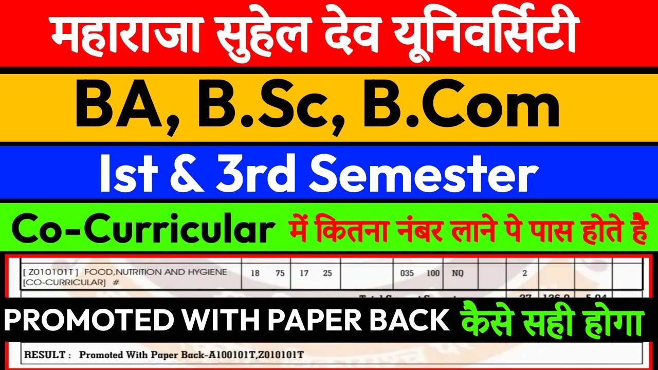 MSDSU Promoted With Paper Back || BA, BSc, B.Com 1st & 3rd Semester Co ...