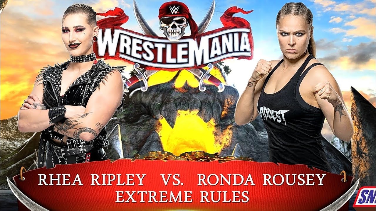 WWE FULL MATCH - Rhea Ripley Vs Ronda Rousey - WRESTLEMANIA - #wwe ...