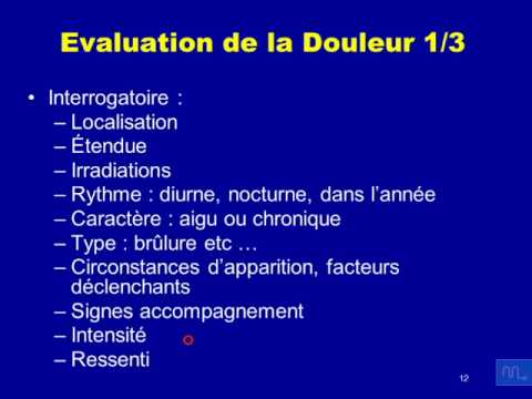sémiologie de la douleur partie 2 - YouTube