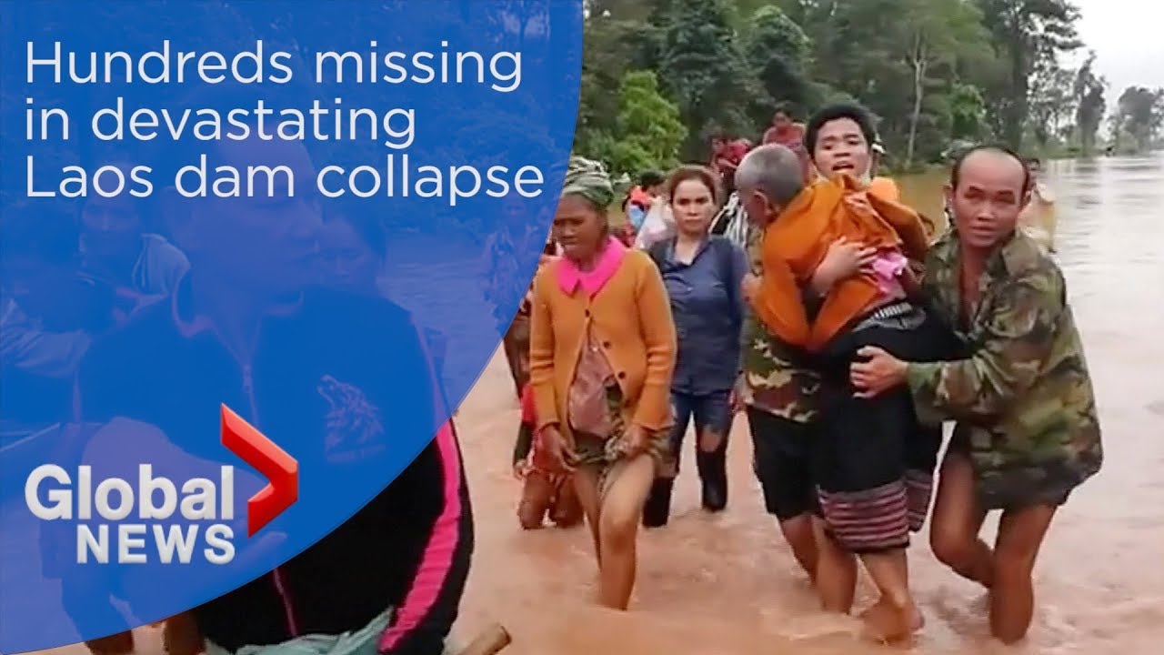 Hundreds missing in devastating Laos dam collapse - YouTube