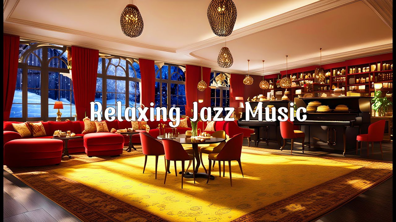 Relaxing Jazz instruments in a cozy, luxurious cafe space☕for working ...