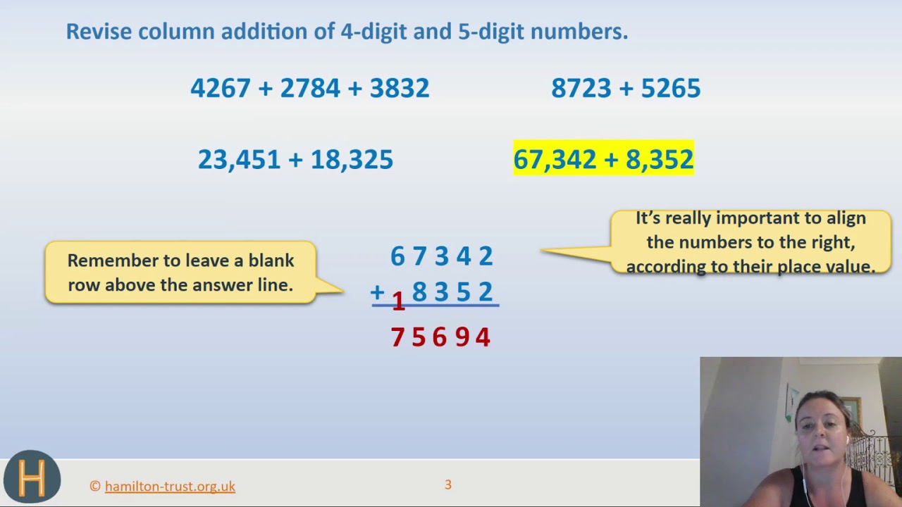 Year 6 Addition Lesson 28th April - YouTube