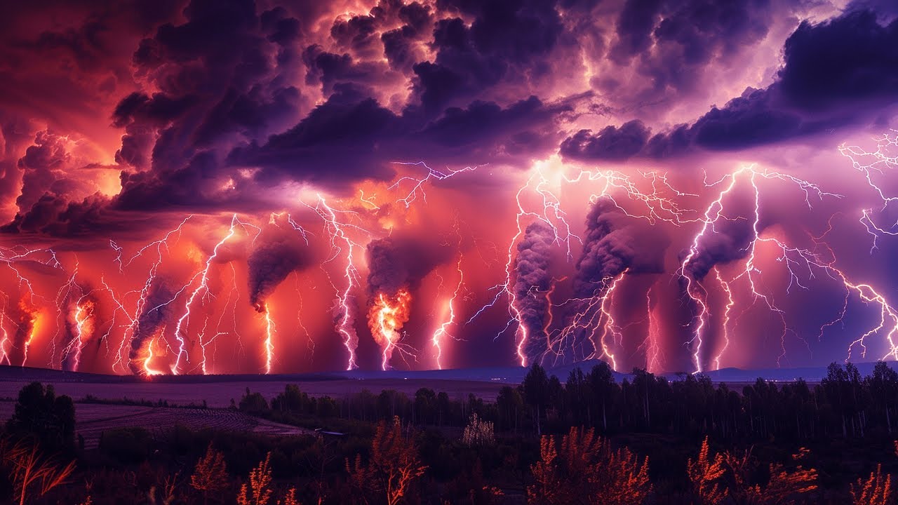 ⚡ Strong Rain Thunderstorm Sounds for Sleeping | Heavy Rain & Nonstop ...