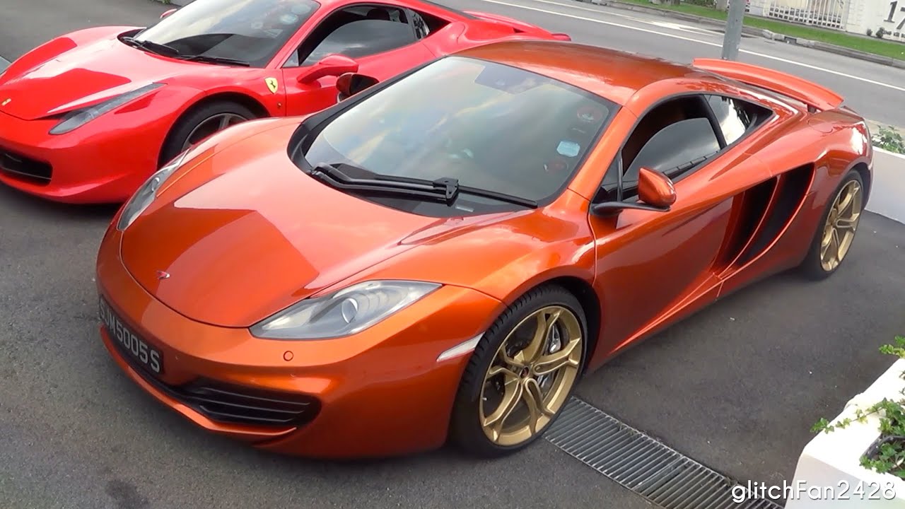 McLaren MP4-12C w/ Gold Rims & Exhaust Tips - YouTube