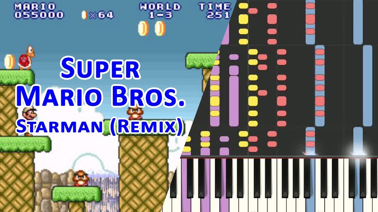Piano - SNES Super Mario All-Stars - Super Mario Bros. Starman (Remix ...