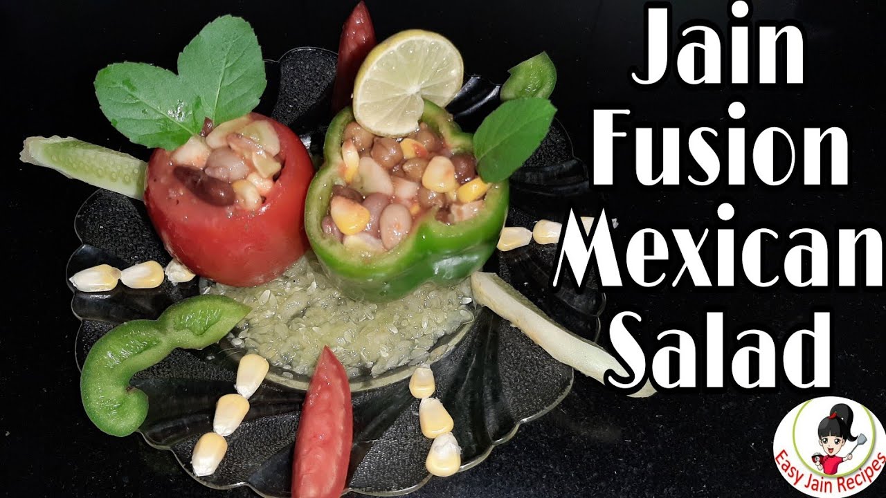 Jain Indo-Mexican Salad | Jain fusion Salad | Just 2min Recipe| Healthy ...
