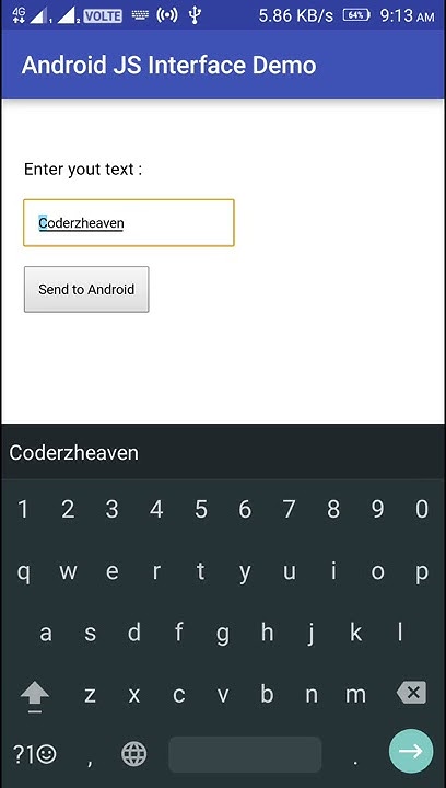 (DEMO) Android JS Interface - coderzheaven.com - YouTube