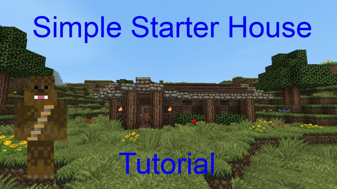 Minecraft Simple Rustic Starter House Tutorial - YouTube