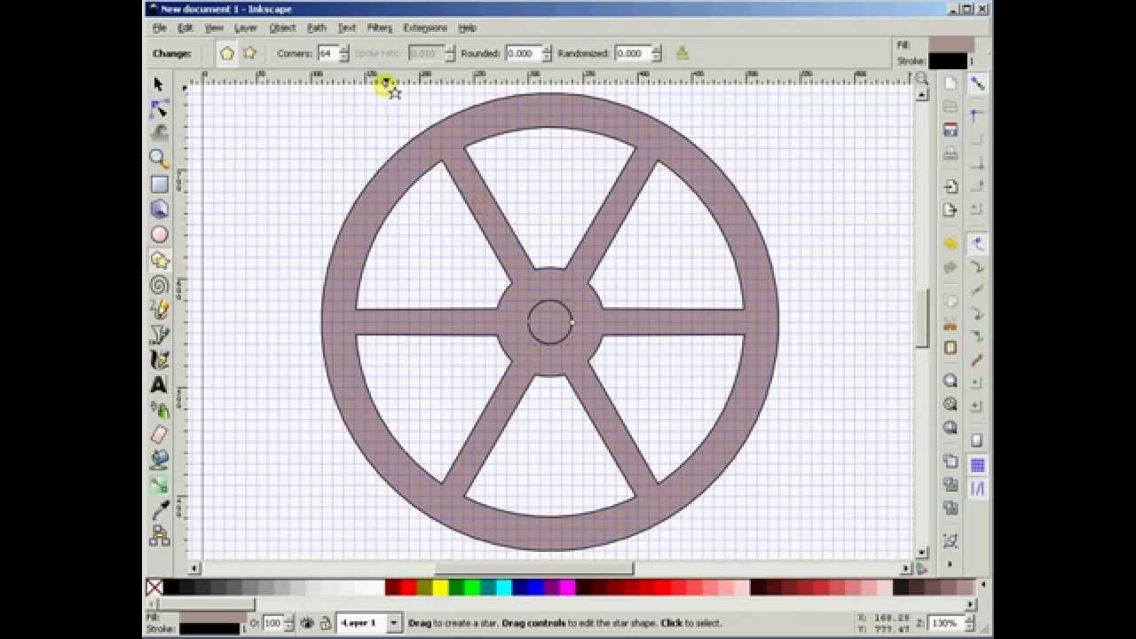 Making wheel in inkscape (no audio) - YouTube
