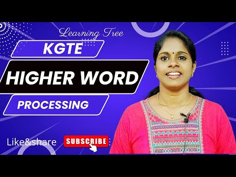 KGTE | HIGHER | WORD PROCESSING - YouTube