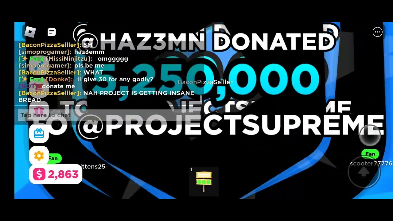 ProjectSupreme Gets 10M+ Robux - YouTube