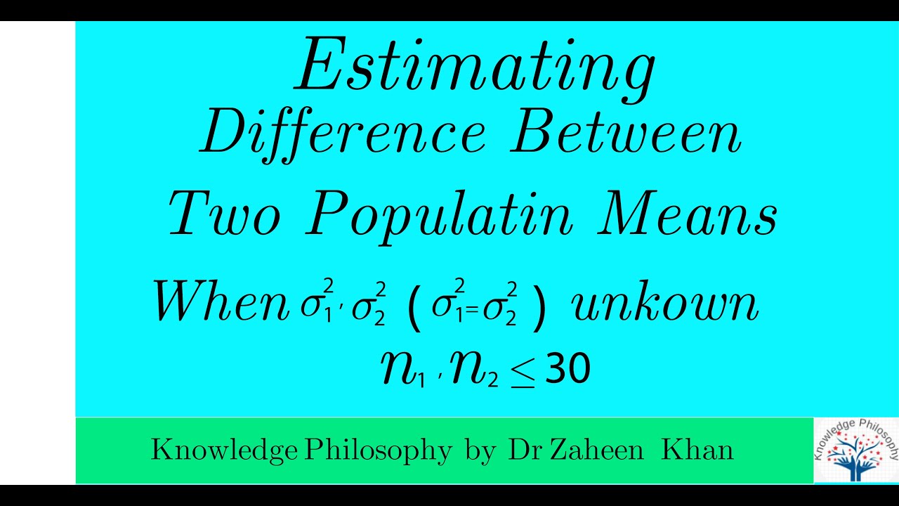 Interval estimation of difference between means for unknown population variances (small samples ...