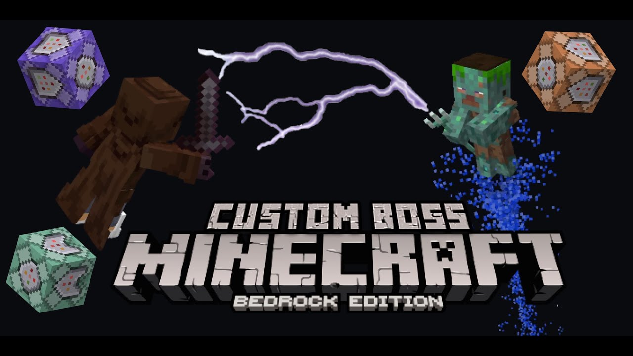 Minecraft Bedrock - How To Make Custom Mob Boss Using Commands - Command Block Tutorial - YouTube